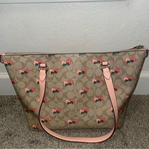 Coach | Bags | Coach Tote Purse With Strawberry Print | Poshmark
